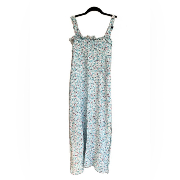 Suzy Shier | Dresses | Suzy Shier White And Blue Maxi Aline Dress Szlg ...